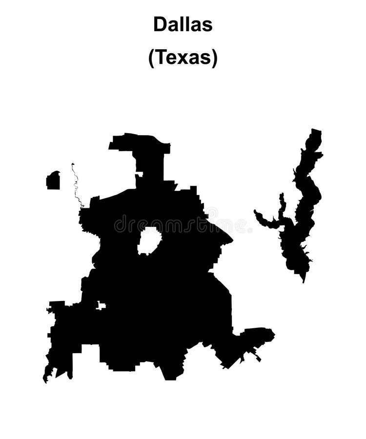 Dallas outline map stock vector. Illustration of icon - 357643920