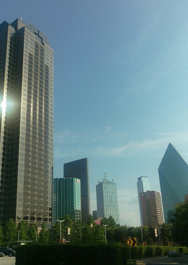 Dallas skyline editorial stock photo. Image of buildings - 61137413