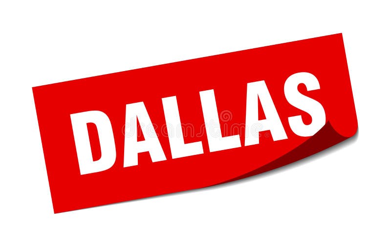 Dallas Sticker. Dallas Square Peeler Sign Stock Vector - Illustration ...