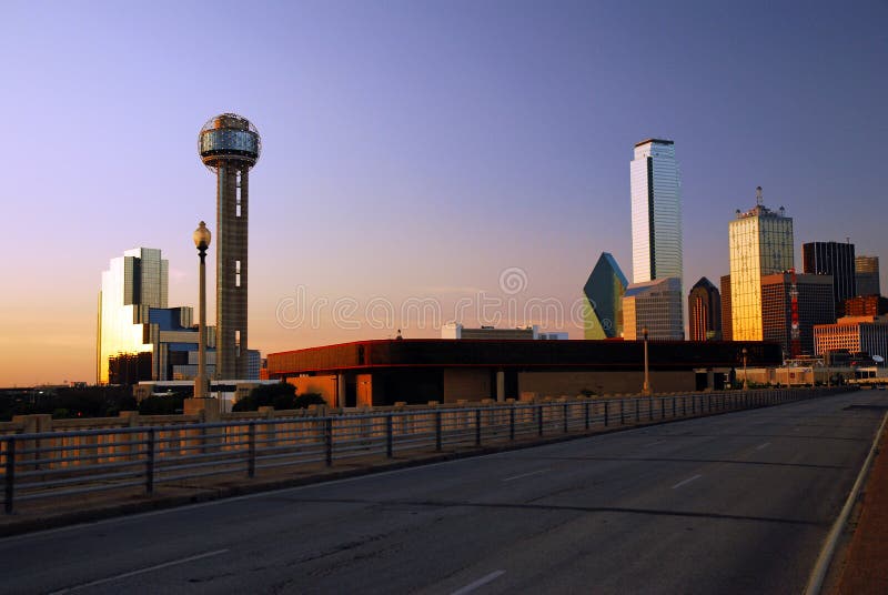 The Dallas Skyline from the Commerce Street Bridge Editorial Photo ...