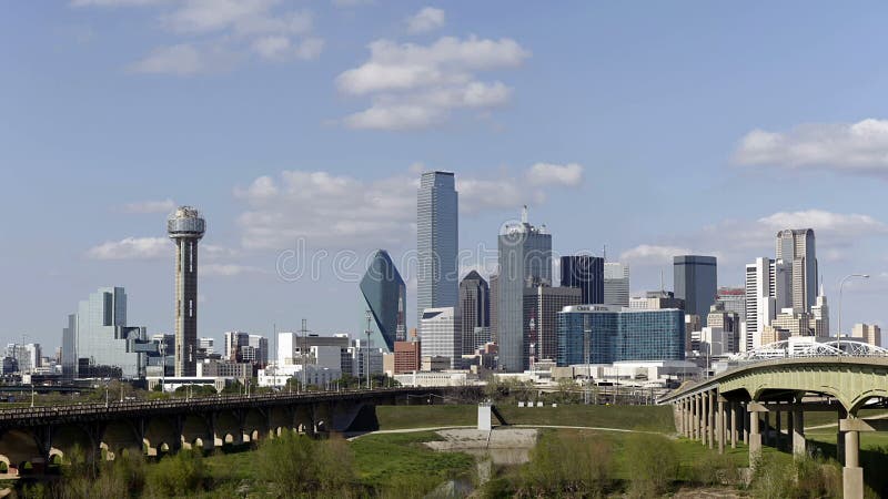 Dallas, Texas, USA Downtown Skyline and Highway Stock Video - Video of ...
