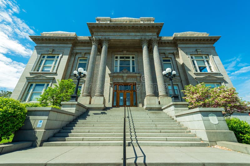 The Front of the Wasco County Courthouse in the Dalles, Oregon, USA ...
