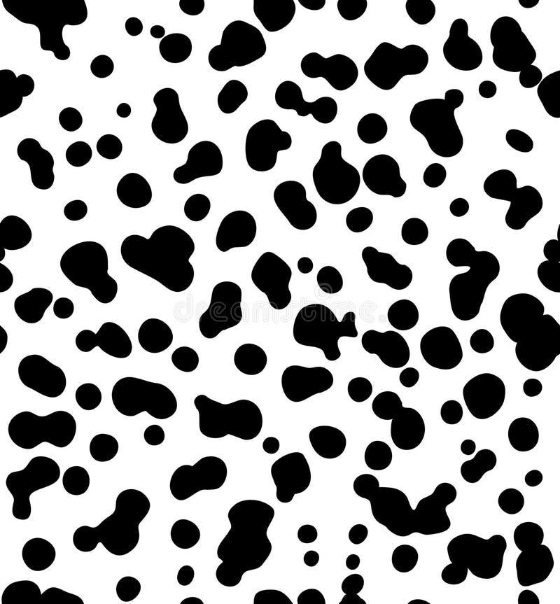 Dalmatian Dog Seamless Pattern. Cow Skin Texture. Stock Vector ...