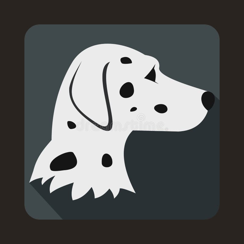 Dalmatians Dog Icon, Outline Style Stock Illustration - Illustration of ears, friend: 123178370