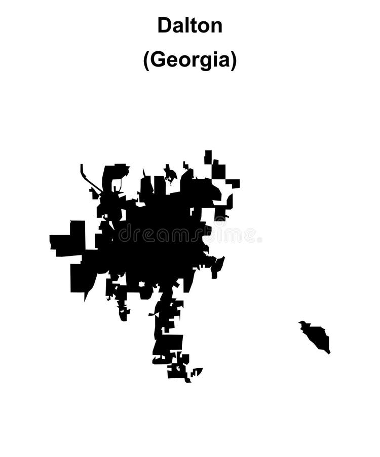 Dalton outline map stock illustration. Illustration of shape - 357271229