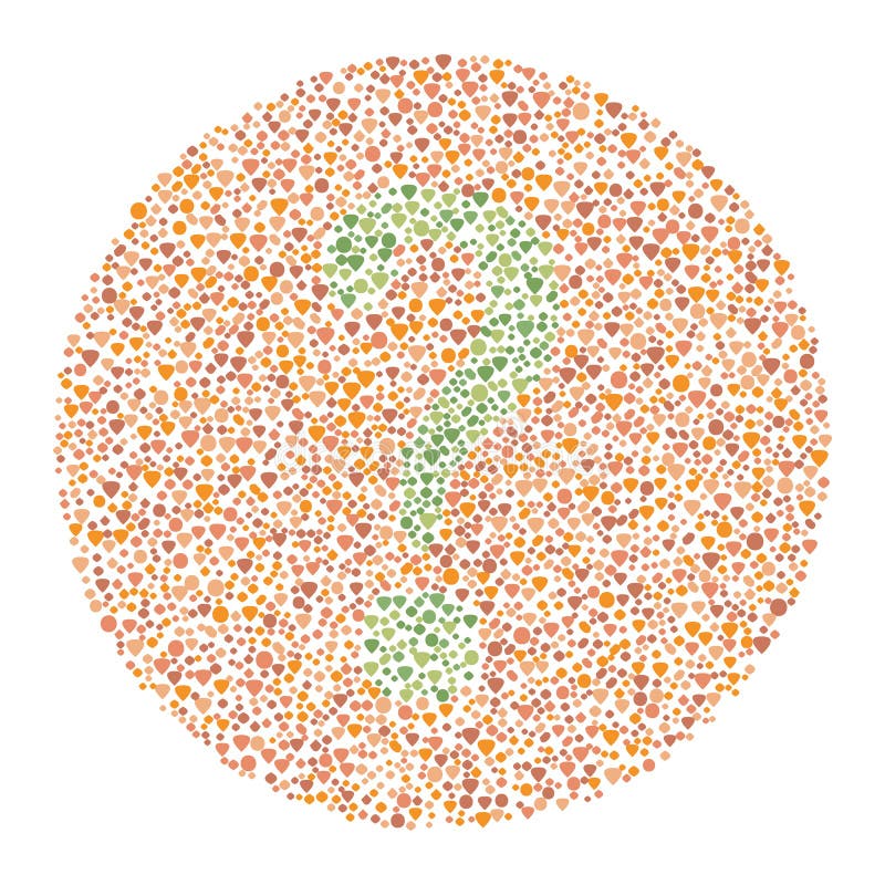 Daltonism Ishihara Test Red and Green Question Mark Stock Illustration ...