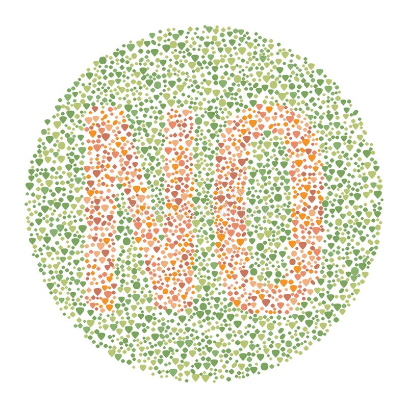 Daltonism Ishihara Test Red and Green Number Stock Vector ...