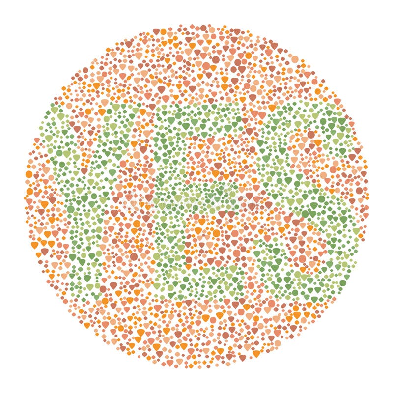 Daltonism Ishihara Test Red and Green Internet Sign Stock Illustration ...