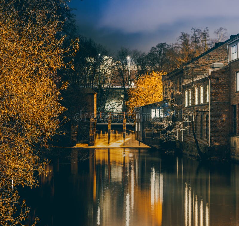 Akerselva River Flowing Through Park In Oslo Stock Photo - Image of ...
