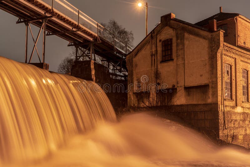 Dam on the Akerselva River in Oslo Stock Photo - Image of architecture ...
