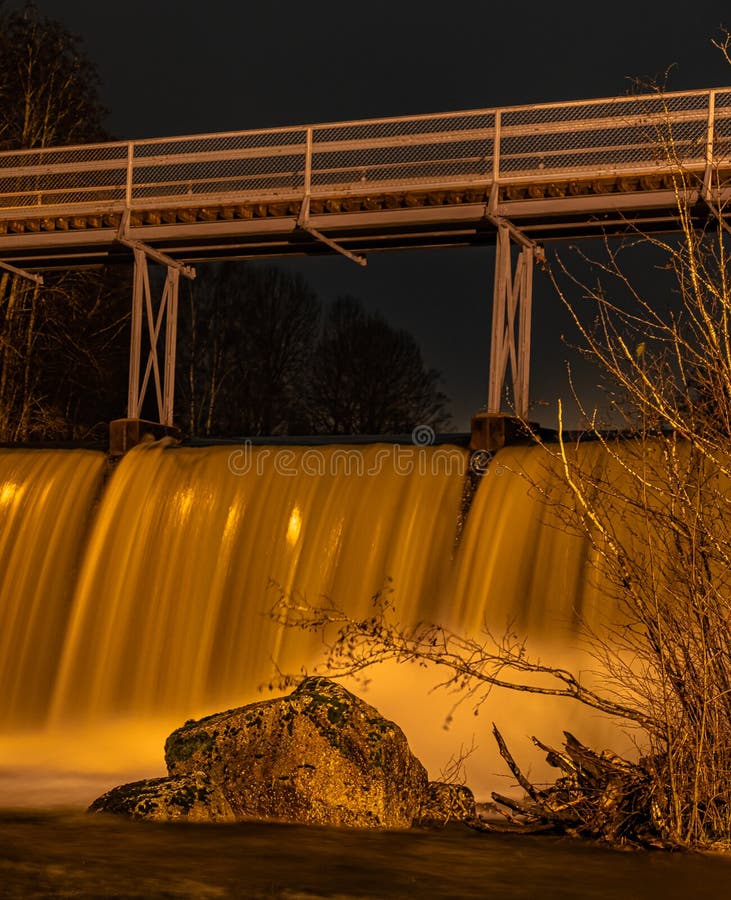 Dam on the Akerselva River in Oslo Stock Photo - Image of architecture ...