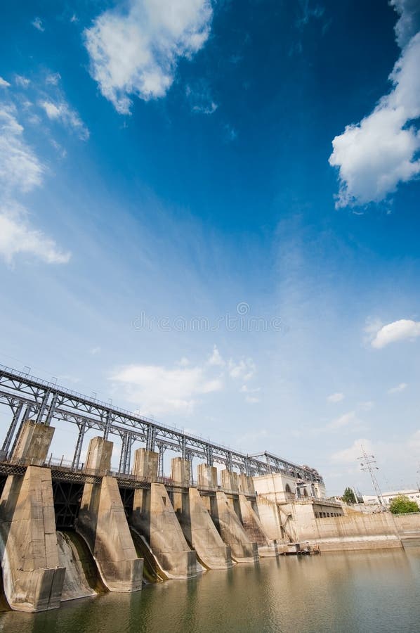 Wide angle view of a dam stock photo. Image of horizontal - 10488908