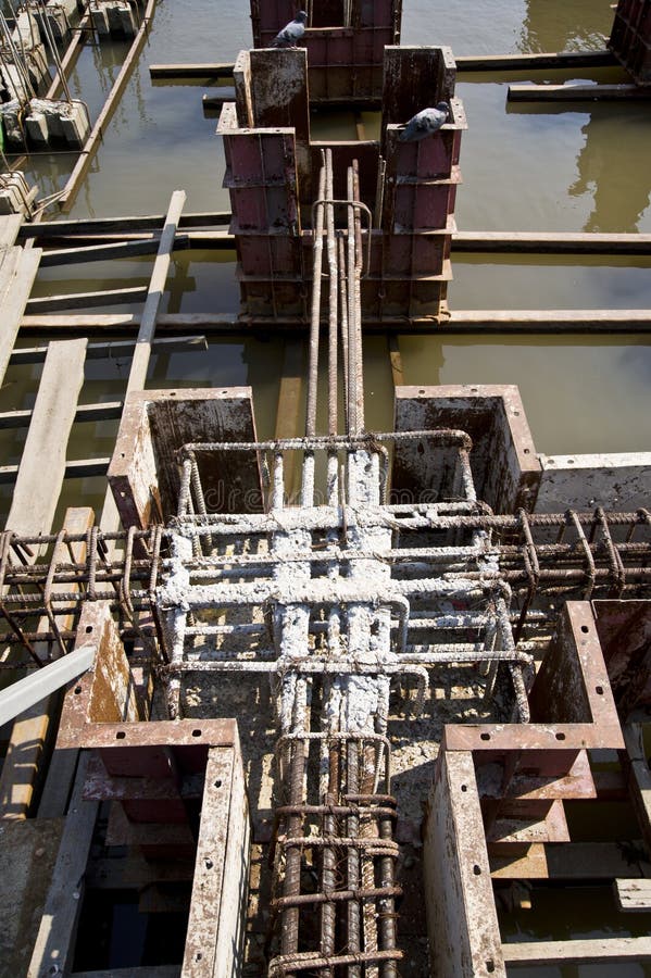 Dam construction stock photo. Image of stone, construction - 18309820