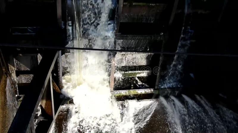 Water Pumping System by Water Wheel and Pump Stock Footage - Video of ...