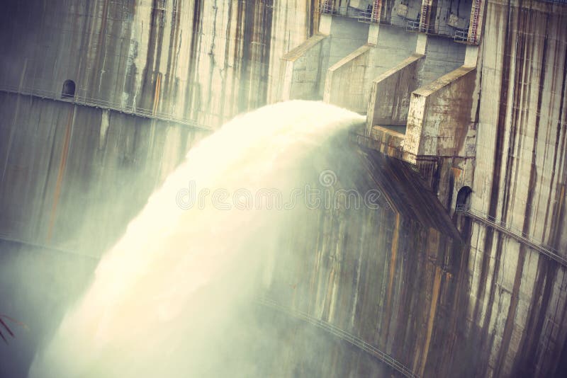 Dam discharge flood water stock image. Image of reservoir - 56259643