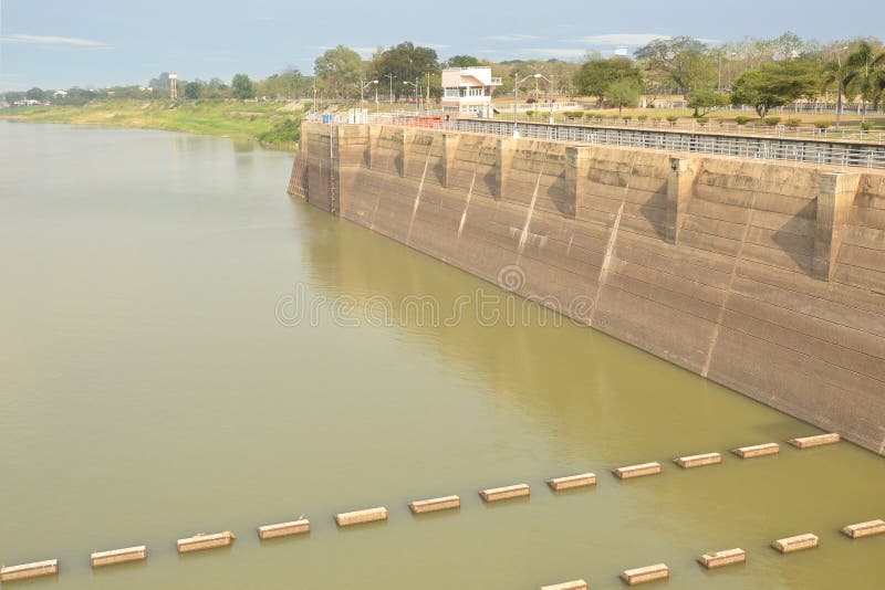 Dam door water storage stock photo. Image of building - 183542172
