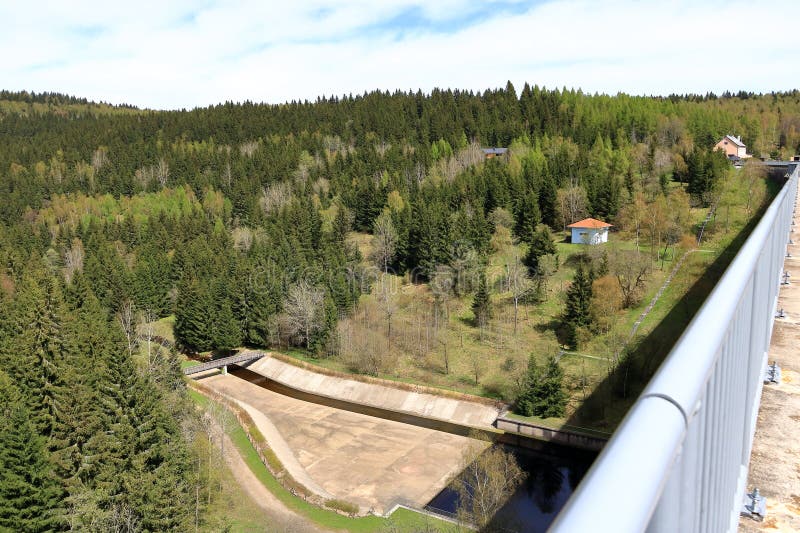 The Dam of the Flaje Reservoir in Czech Republic Stock Photo - Image of ...