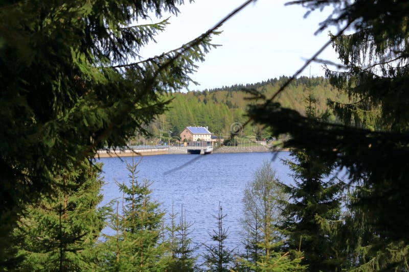 The Dam of the Flaje Reservoir in Czech Republic Stock Image - Image of ...