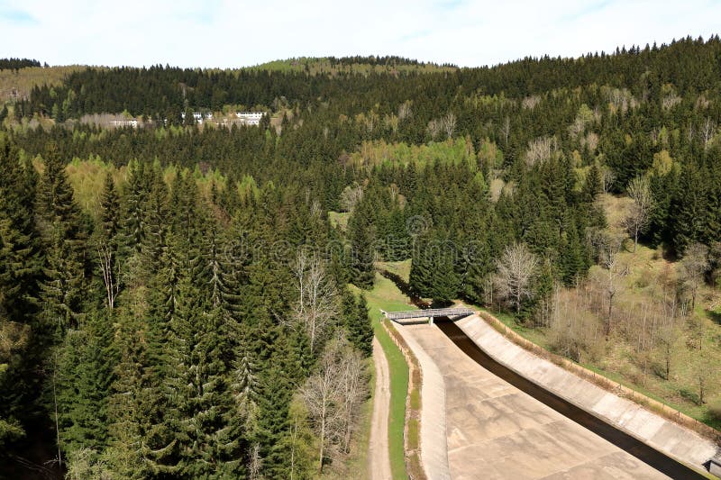 The Dam of the Flaje Reservoir in Czech Republic Stock Photo - Image of ...