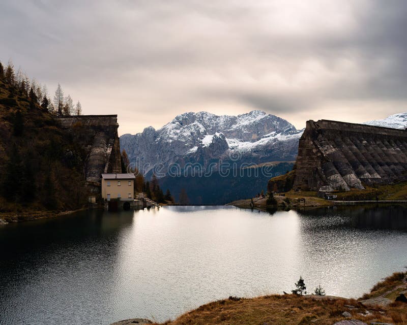 Dam of gleno italy stock photo. Image of italia, lombardy - 214338958