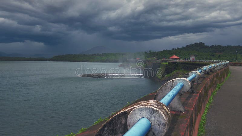 Dam in Goa stock photo. Image of dams, wave, water, reflection - 253889510
