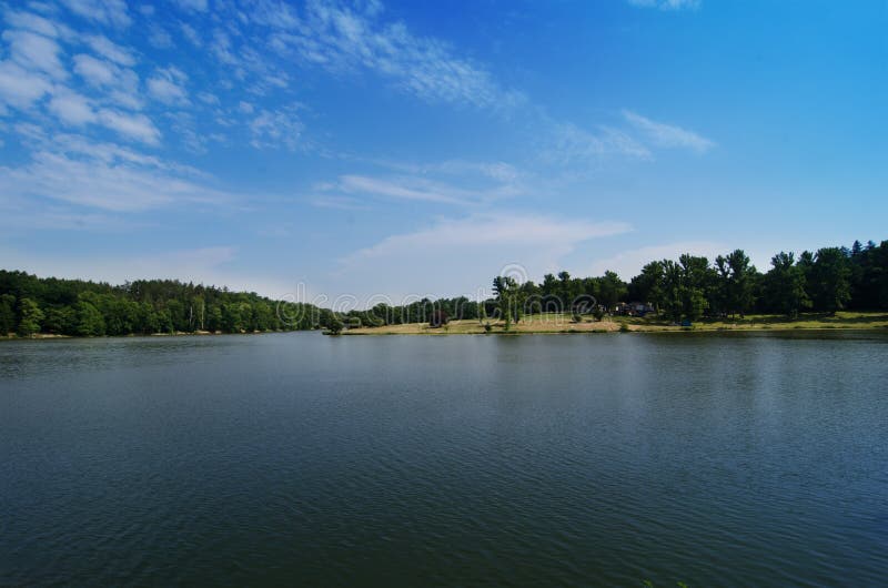 Dam Hostivar, Prague stock photo. Image of clouds, europe - 55768798