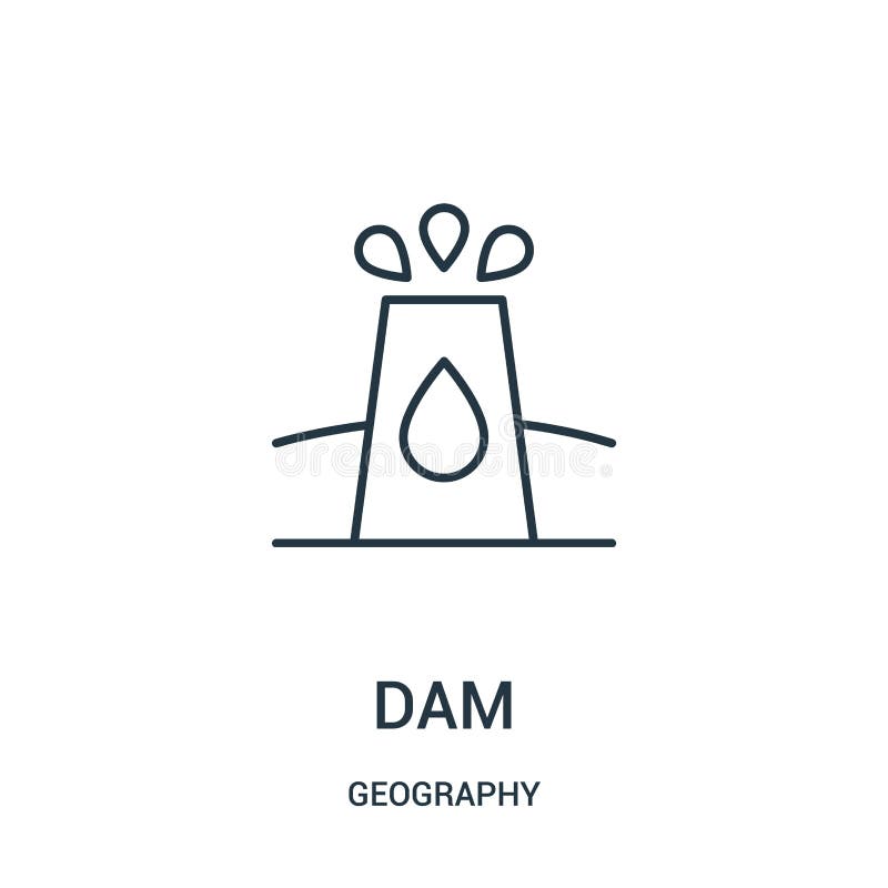 Dam icon stock vector. Illustration of green, water, electricity - 36285106