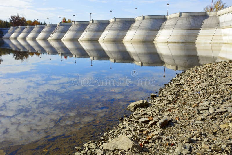 Reflection of Pier on Lake Michigan Harbor Stock Photo - Image of ...