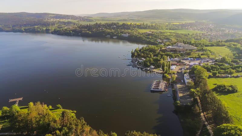 Dam Lake in Brno from Above, Czech Republic Stock Image - Image of ...