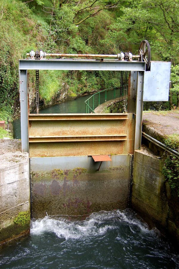 Dam. Leizaran Valley stock photo. Image of spain, gate - 2747148