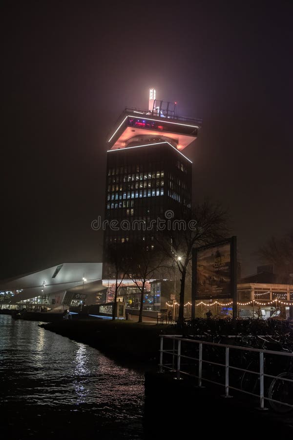 A Dam Lookout Building at Amsterdam the Netherlands 18-1-2025 Editorial ...