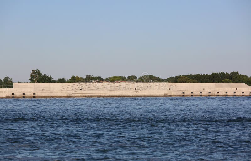 Dam of the mose in Venice stock image. Image of europe - 116752313