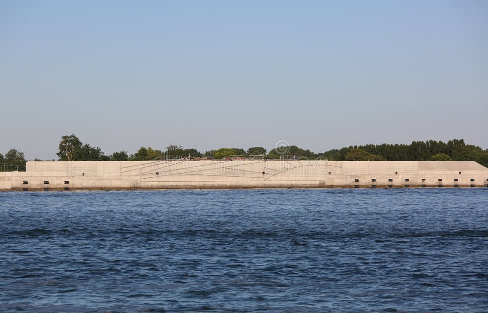Dam of the mose in Venice stock image. Image of europe - 116752313