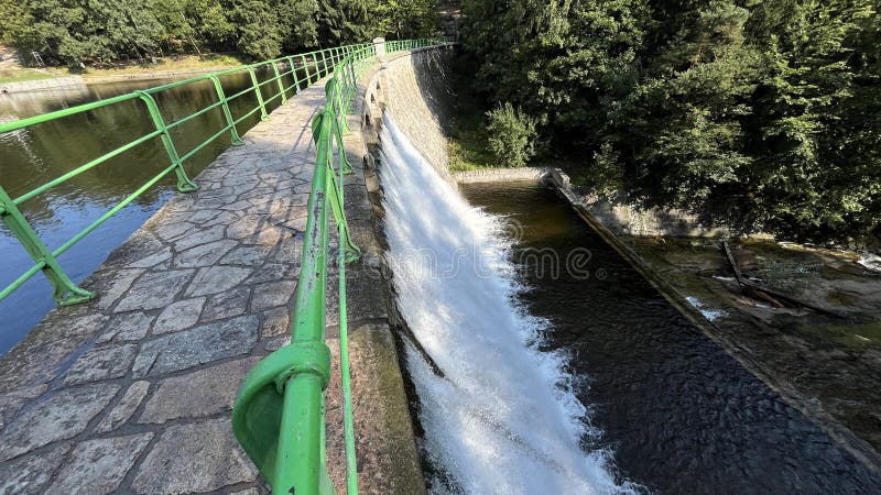 Dam on a Mountain River in Karpacz, Poland Stock Photo - Image of river ...