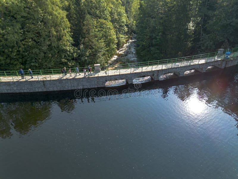 Dam on a Mountain River, Karpacz, Poland Stock Image - Image of ...
