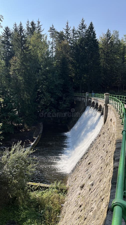 Dam on a Mountain River in Karpacz, Poland Stock Photo - Image of stone ...