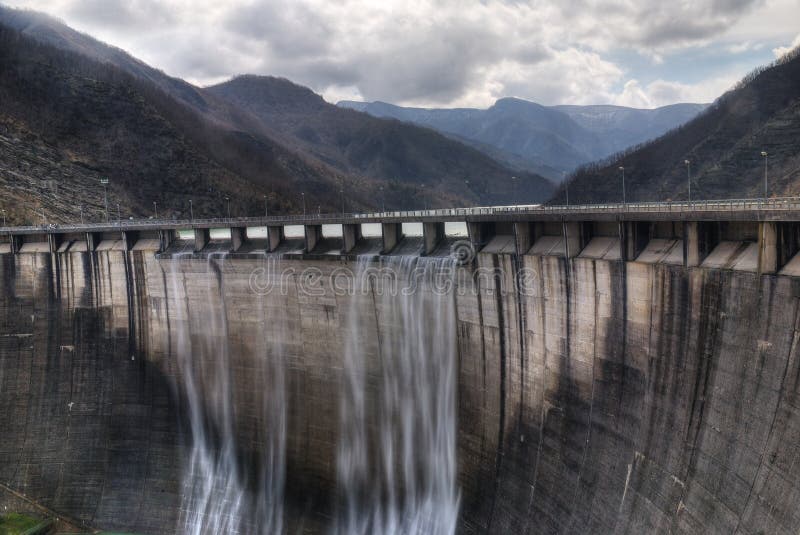 Dam with overflow stock photo. Image of water, white - 35627926