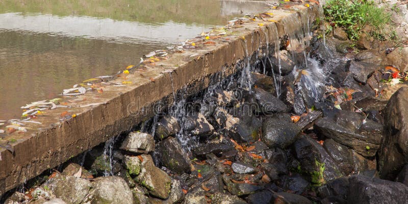 Dam Overflow stock image. Image of liquid, flows, pressure - 45967219