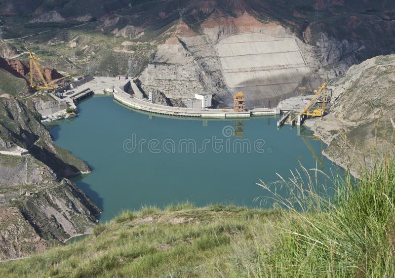Dam reservoir stock photo. Image of construction, river - 26696110