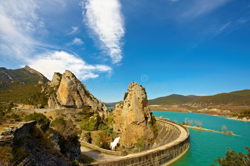 Dam on the River stock image. Image of blue, cliff, ecology - 19597527