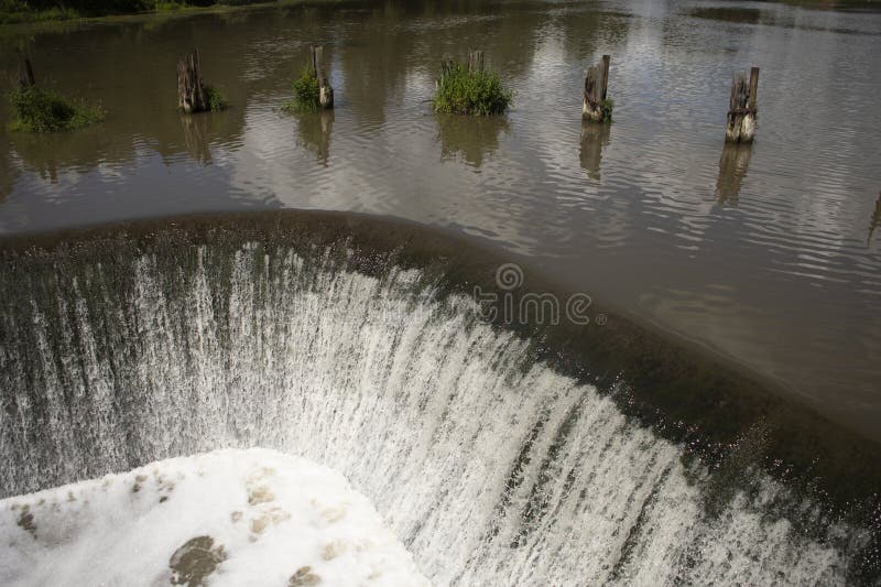 Dam on the River. the Sluice on the Dam Stock Image - Image of waterway ...