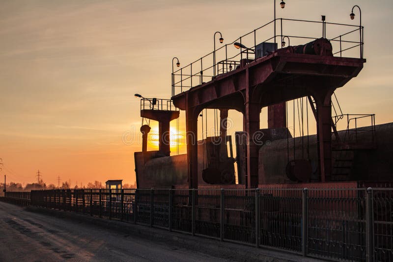 Dam on the river at sunset stock image. Image of queensland - 145086015