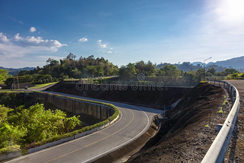 Dam Road stock photo. Image of sights, trees, tree, stone - 53327266