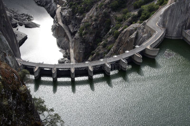 Dam seeing from above stock image. Image of next, electricity - 143575907
