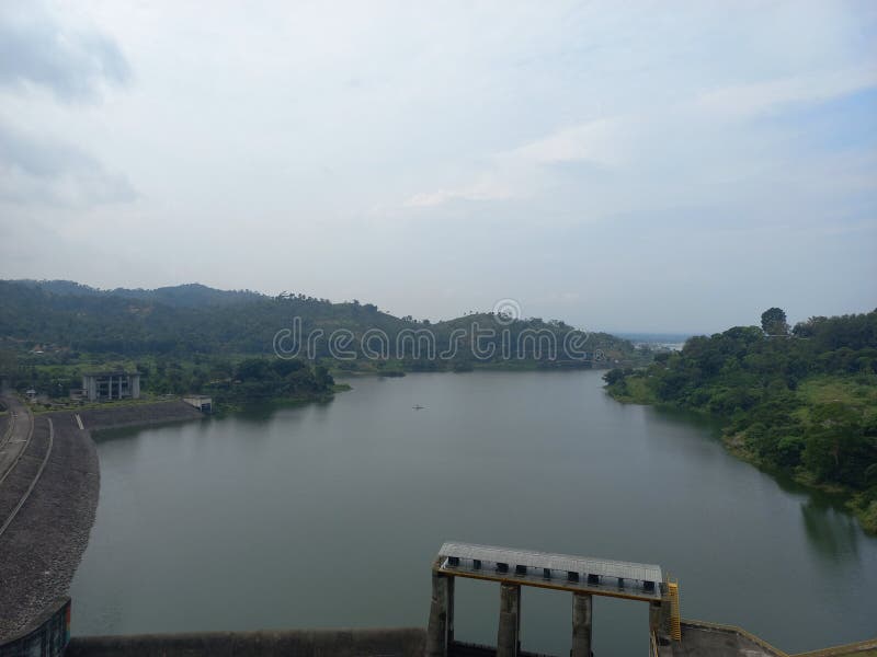 The dam of Saguling stock image. Image of saguling, coast - 265231253