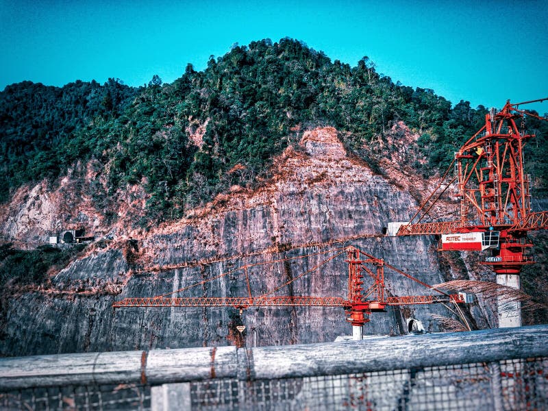 Dam side work in assam editorial photo. Image of assam - 170586301