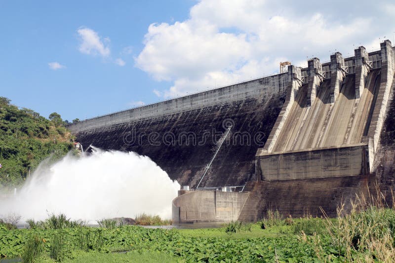 Dam, Dam on Sky Background, Dams in Thailand Stock Image - Image of ...