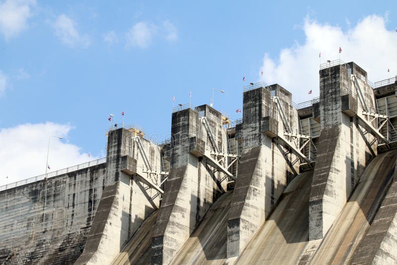 Dam, Dam on Sky Background, Dams in Thailand Stock Photo - Image of ...