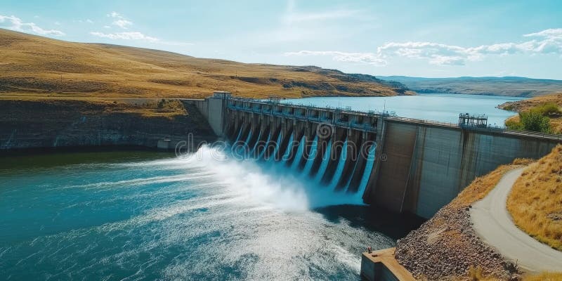 Dam spillway stock image. Image of generated, natural - 373271919