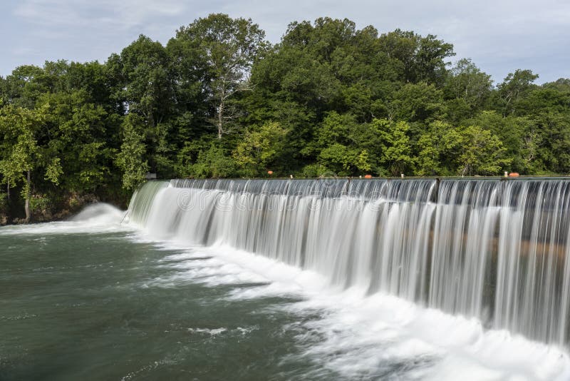 Dam on the Spring River stock photo. Image of rocks - 193105410